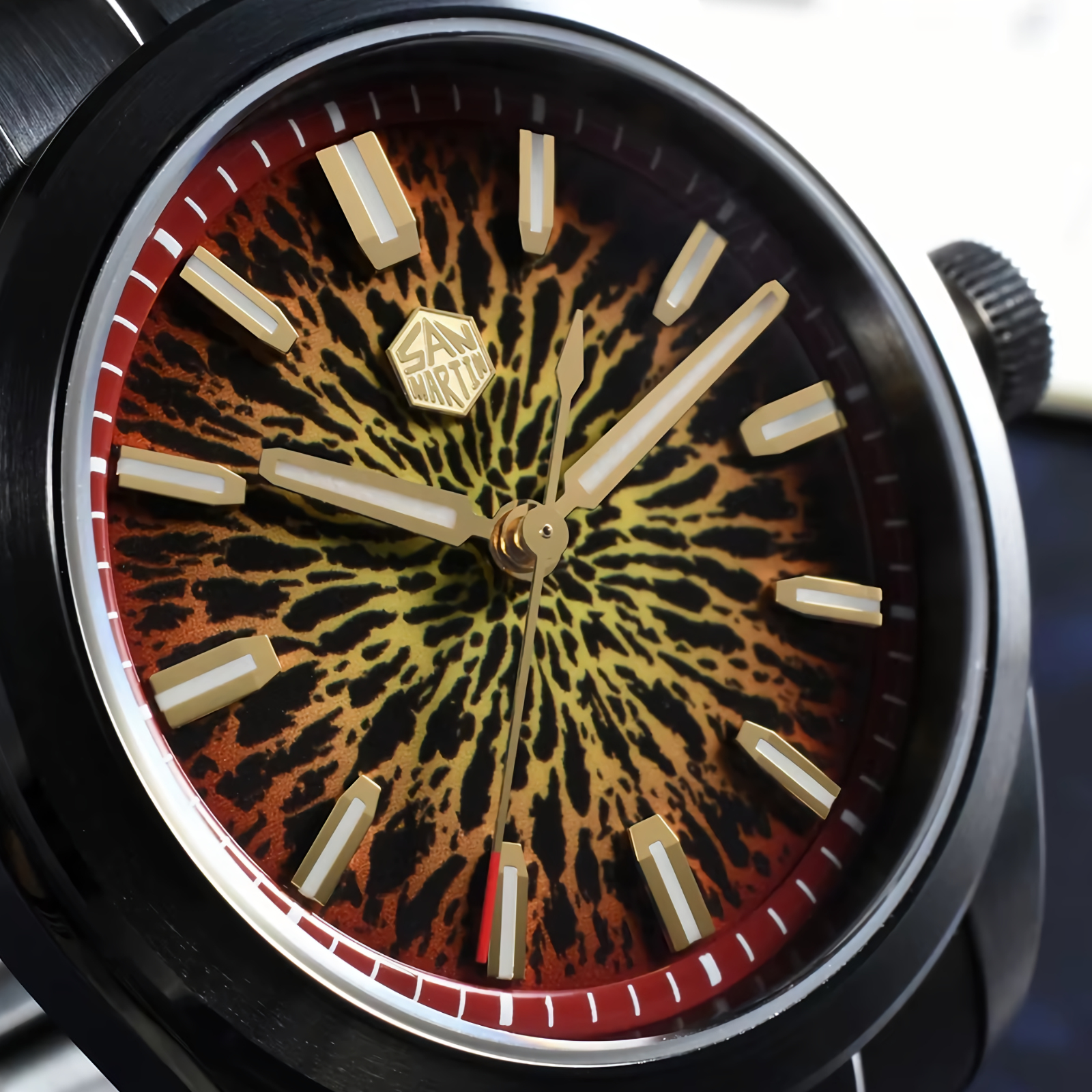 SAN MARTIN SN0144-GX5 Miyota 90S5 JianZhan Chinese Style Enamel Dial ...